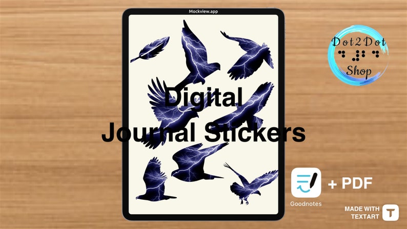 Lightning Birds Digital Sticker Sheet, PNG, Goodnotes, Pre-cropped - Etsy