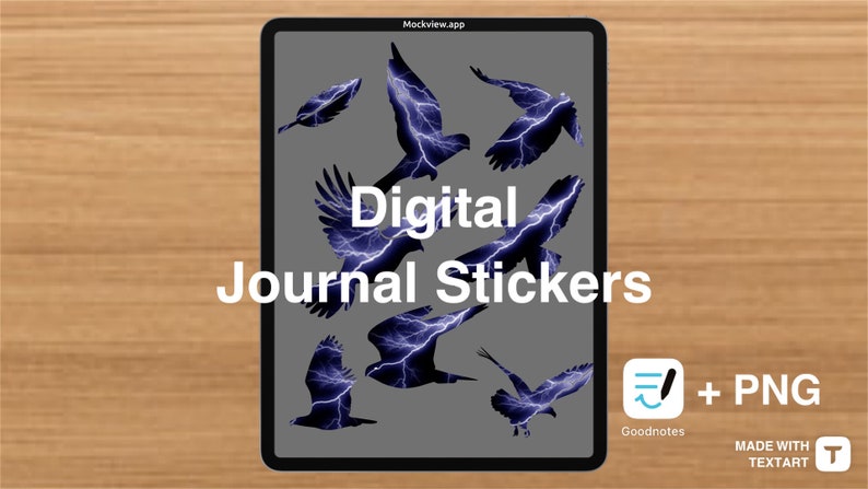 Lightning Birds Digital Sticker Sheet, PNG, Goodnotes, Pre-cropped - Etsy