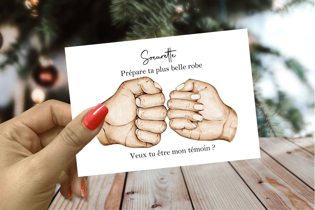 Personalized Witness Request Card, Male or Female Witness, A6 10x15cm ...