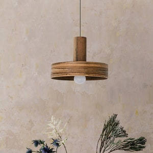 Walnut Lighting Fixture for Dining Room, Kitchen Island Pendant Light ...