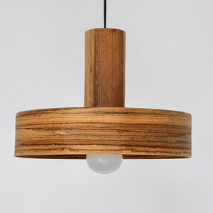 Walnut Lighting Fixture for Dining Room, Kitchen Island Pendant Light ...