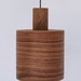 Set of 3 Rustic Walnut Hanging Lights, Walnut Kitchen Island Pendant ...