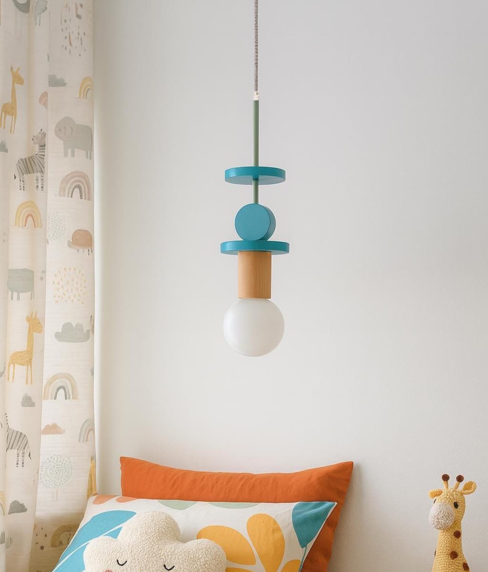 Cute Lamp Shade for Wooden Nursery Decor, Charming Hanging Lamp for ...