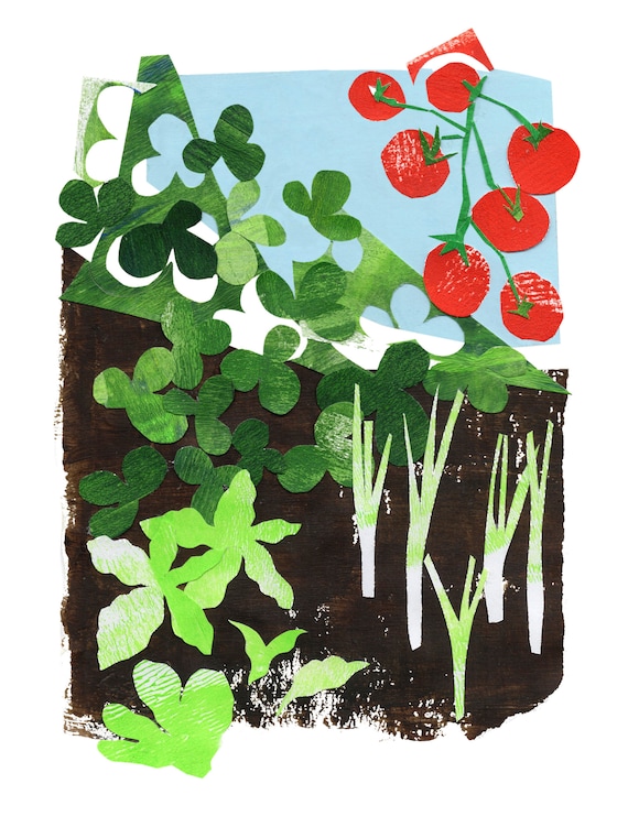 Allotment Collage A5 Mini Print | Etsy