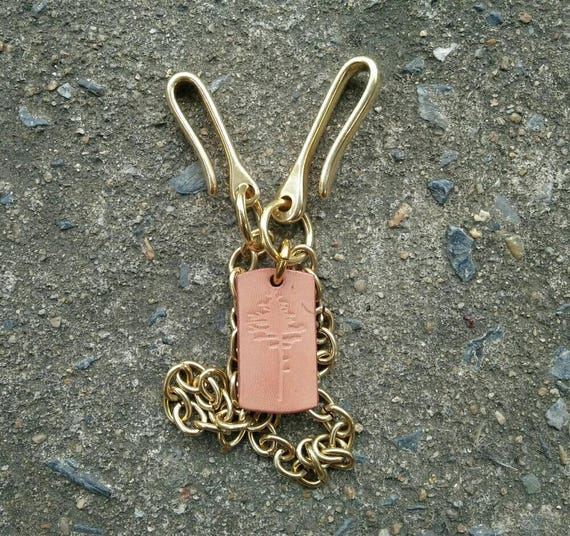 Solid Brass Wallet Chain Solid Brass Wallet Chain Gift for - Etsy