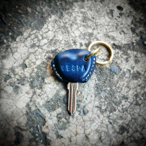 Handmade Leather Vespa Key Cover With Solid Brass Keyring - Etsy