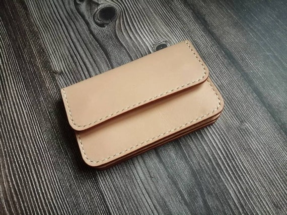 Mini Wallet Minimalist Wallet Handmade Leather Wallet - Etsy