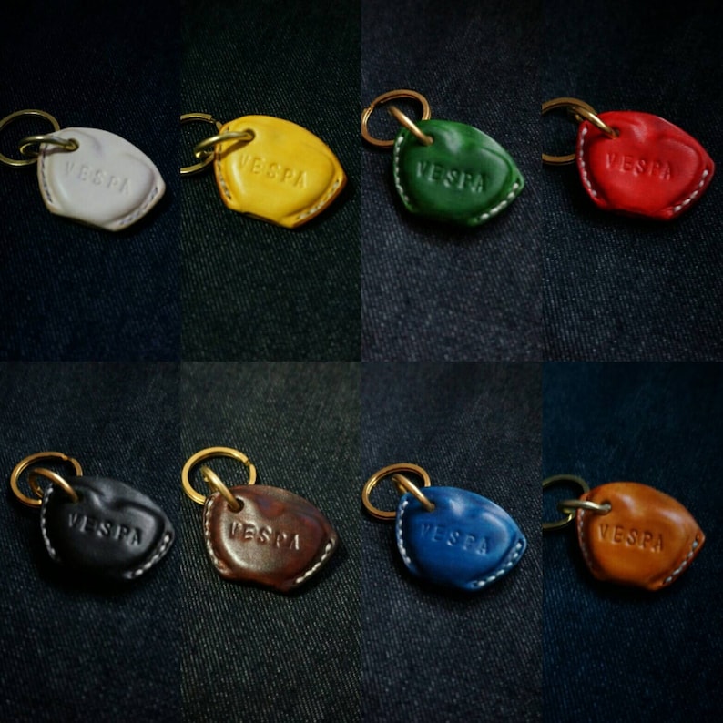Handmade Leather Vespa Key Cover With Solid Brass Keyring - Etsy