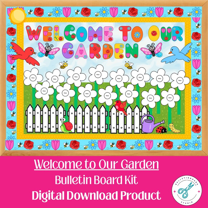 Spring Garden Bulletin Board Kit Digital Download | Student Growth ...