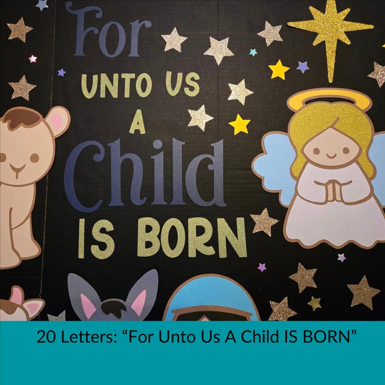 Nativity Christmas Bulletin Board Kit – Christian Classroom Decor ...