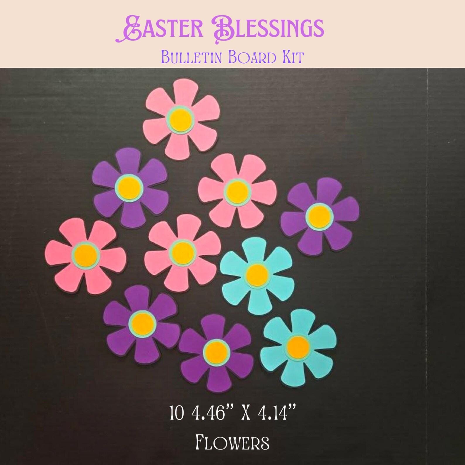 Religious Easter Bulletin Board Kit Christian Spring Blessings ...