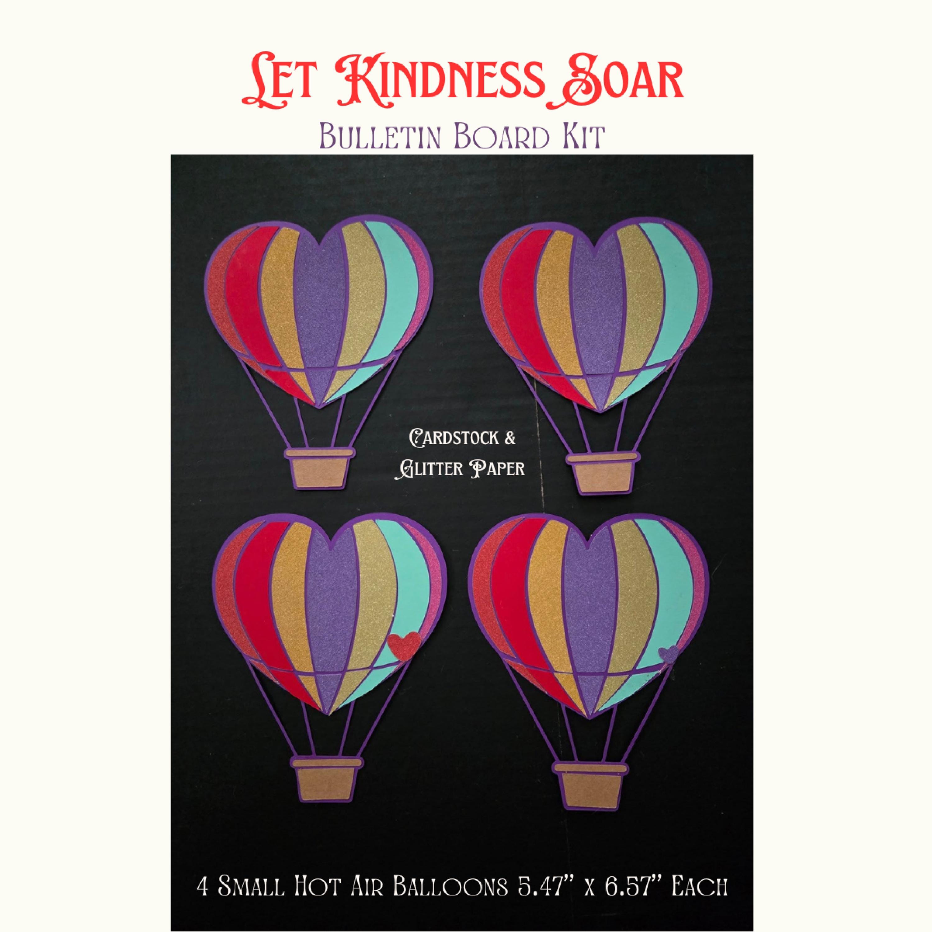 Valentine's Day Bulletin Board Kit: Kindness Hot Air Balloon Classroom ...
