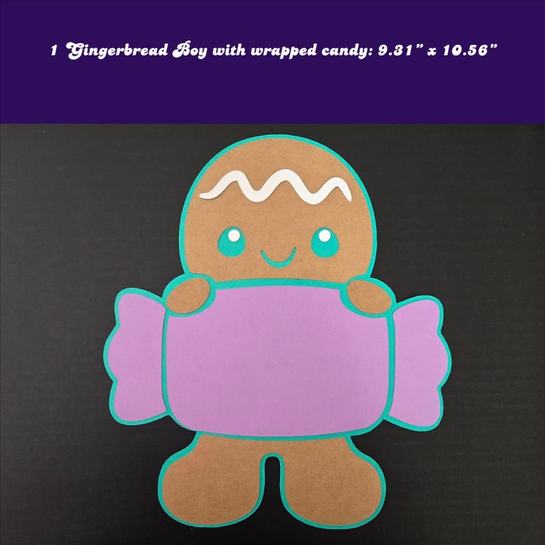 Pastel Gingerbread Christmas Bulletin Board Kit: Candy-themed Holiday ...