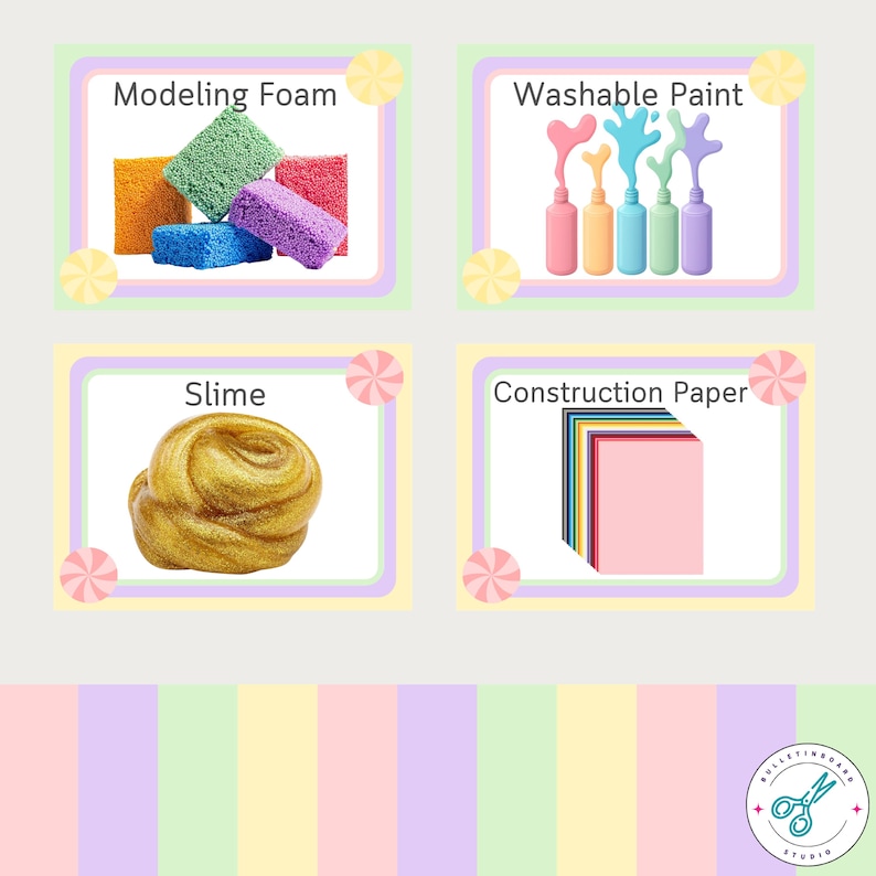 Pastel Editable School Supply Labels Sweets and Treats Elementary ...