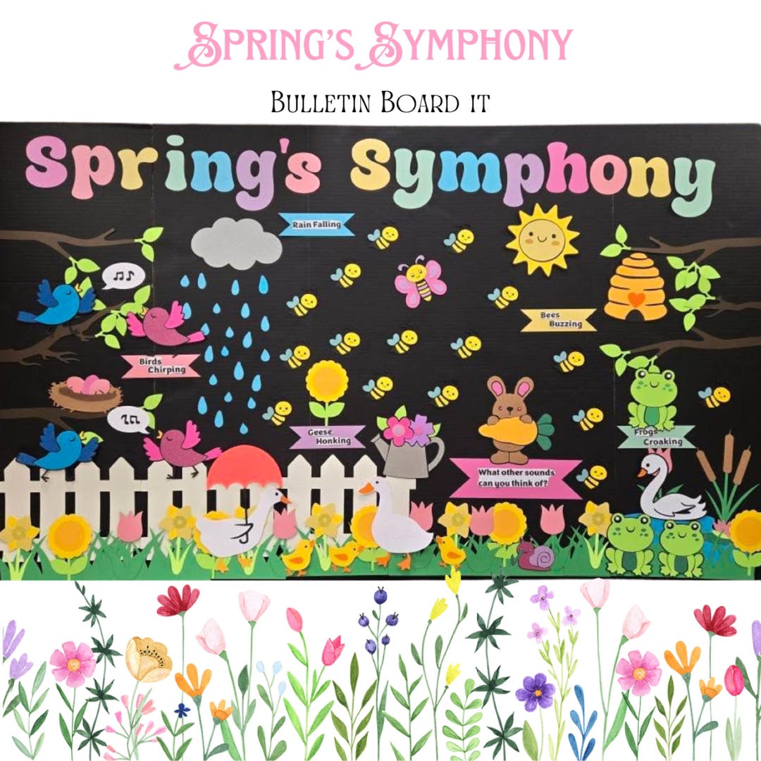 Spring Bulletin Board Kit Spring Sounds Bulletin Board Display for ...