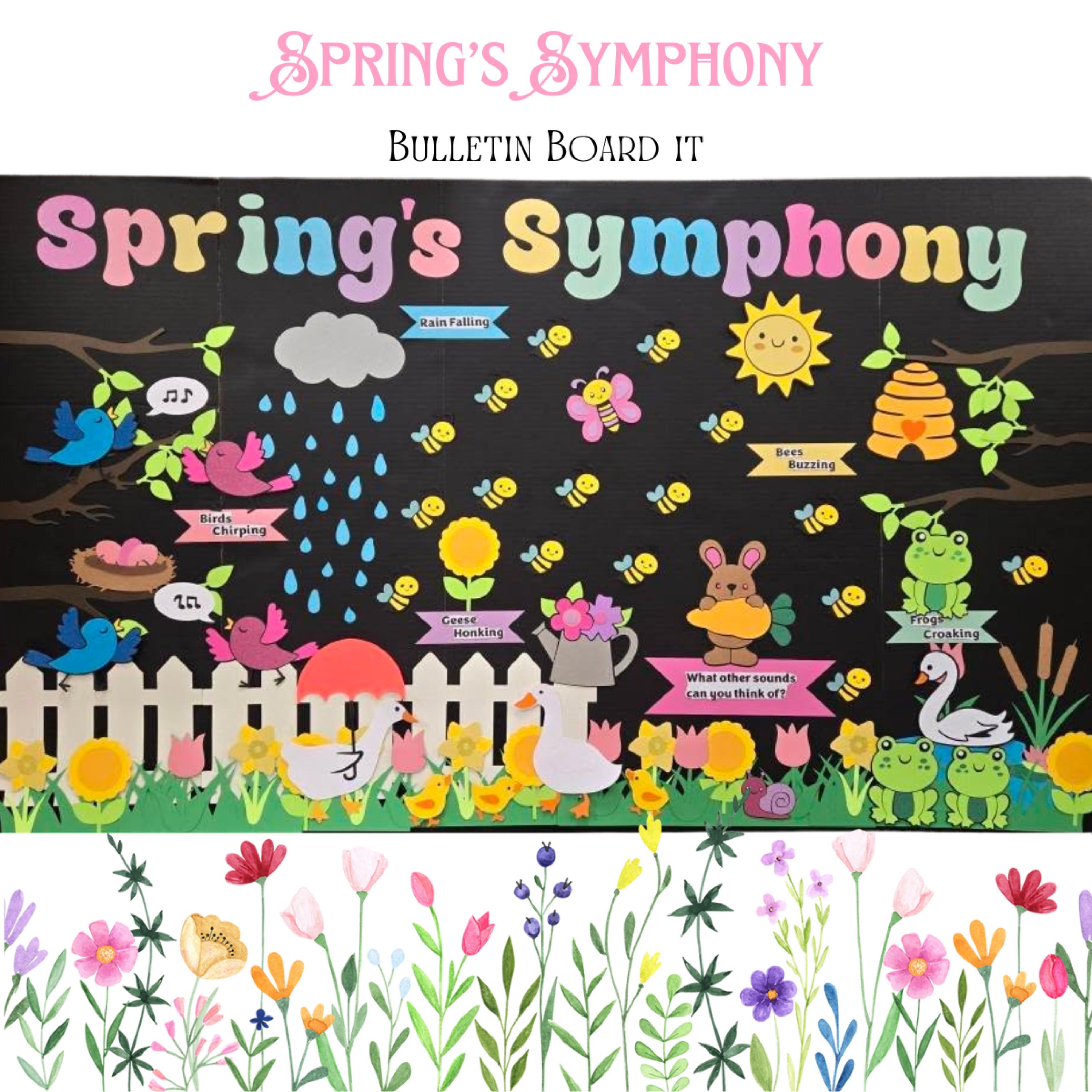 Spring Bulletin Board Kit Spring Sounds Bulletin Board Display for ...