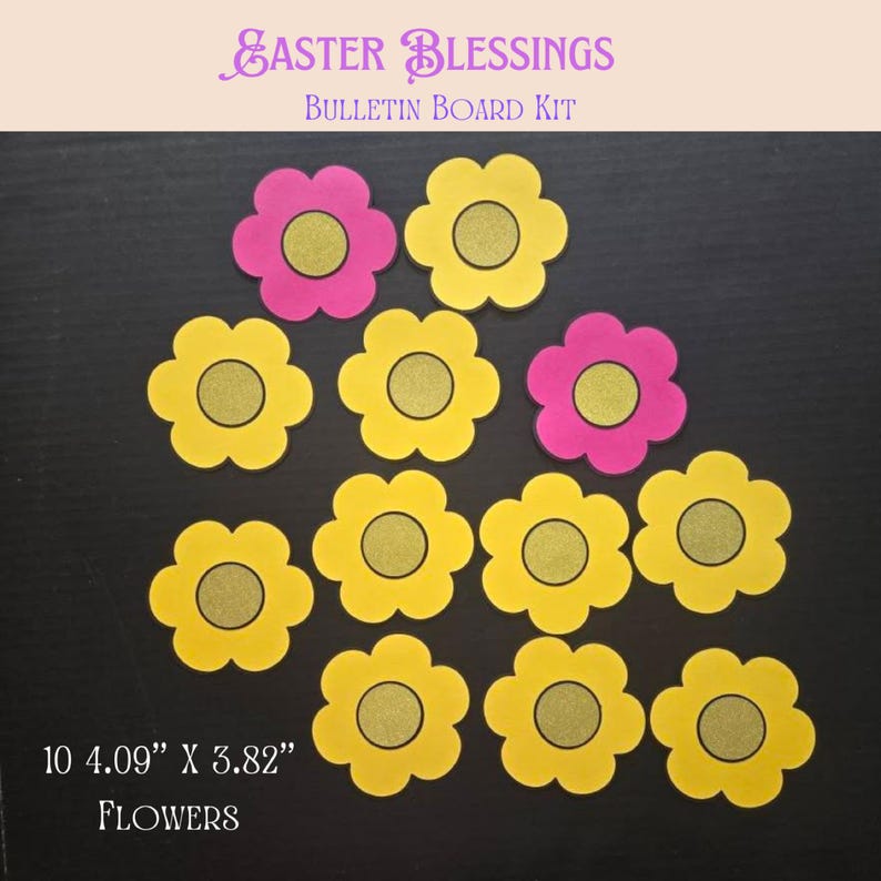 Religious Easter Bulletin Board Kit Christian Spring Blessings ...