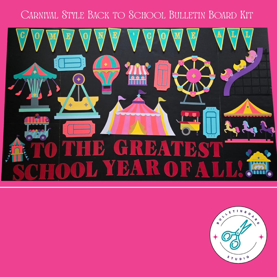 Carnival-themed Back to School Bulletin Board Kit | Classroom Wall ...
