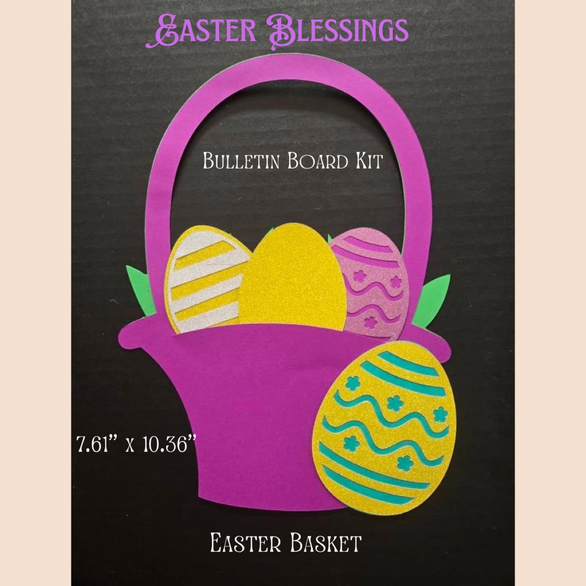 Religious Easter Bulletin Board Kit Christian Spring Blessings ...
