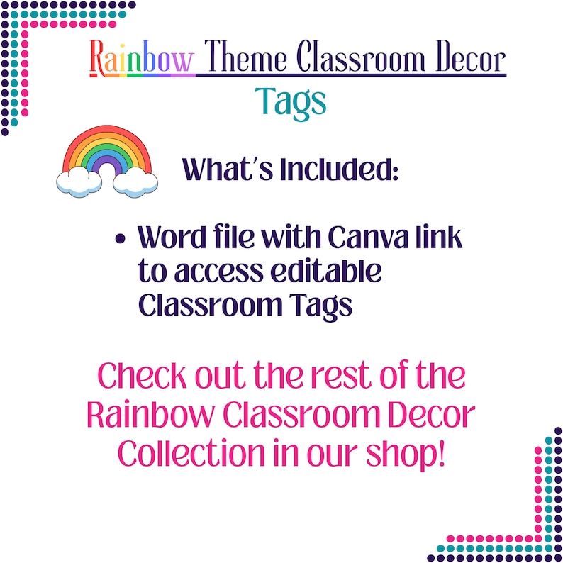 Rainbow Classroom Bundle: Desk Name Tags, Locker Labels, Table Group ...