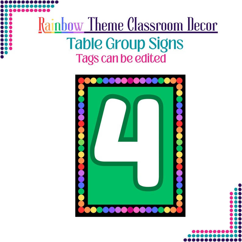 Rainbow Classroom Bundle: Desk Name Tags, Locker Labels, Table Group ...