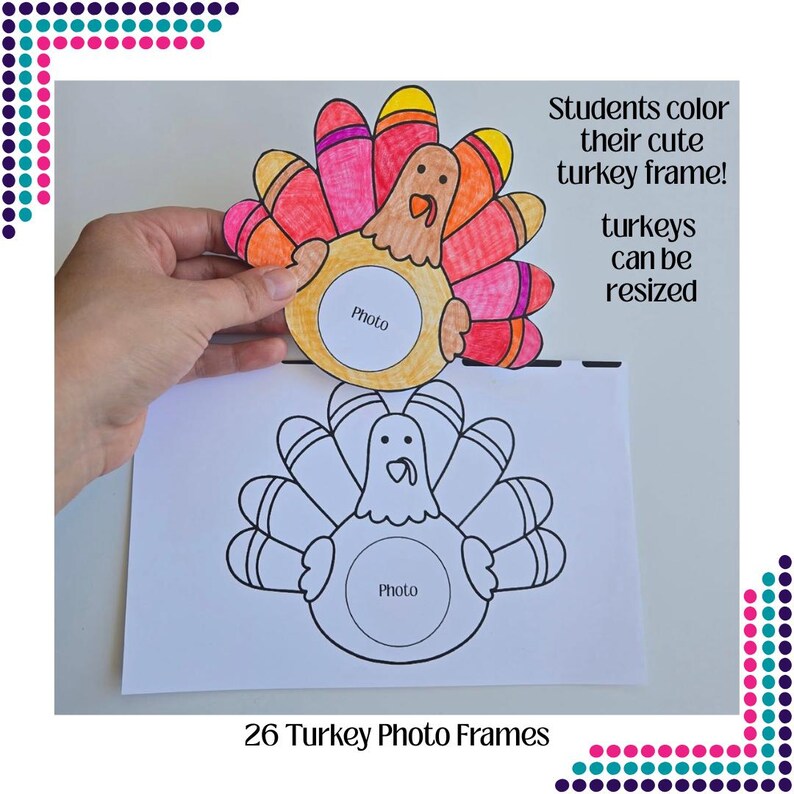Thanksgiving Digital Bulletin Board Kit: Thankful Little Turkeys Photo ...