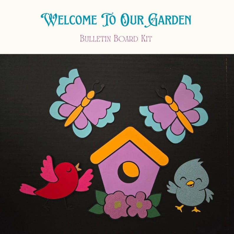 Spring Garden Classroom Bulletin Board Kit: Festive Bee & Flower Frames ...