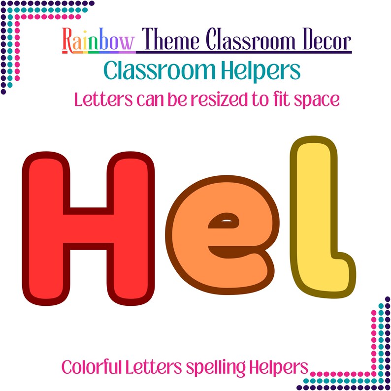 Rainbow Classroom Helpers Chart Student Job Assignments Educational ...