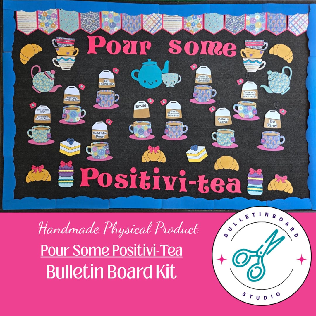 Cup of Positivi-tea Bulletin Board Kit: Inspiring Classroom Community ...