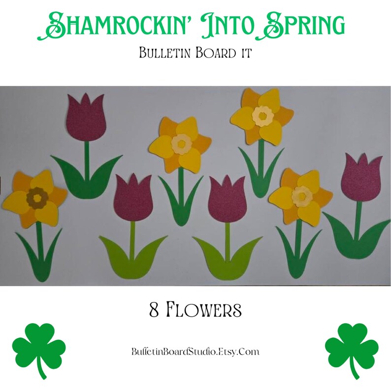 St Patrick's Day Classroom Bulletin Board Kit: Shamrocks, Leprechaun ...