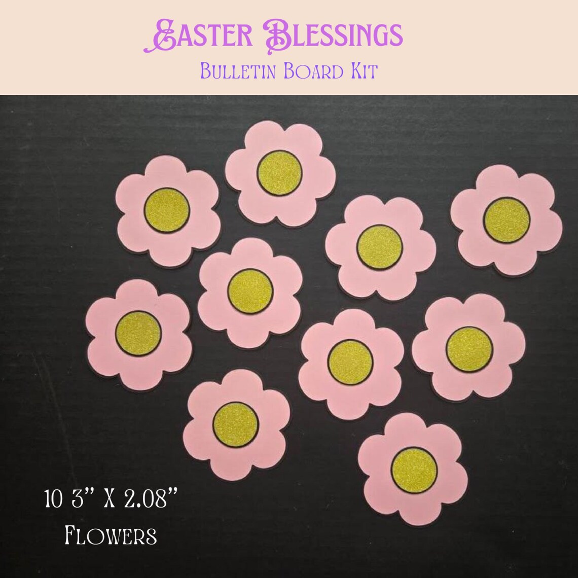 Religious Easter Bulletin Board Kit Christian Spring Blessings ...
