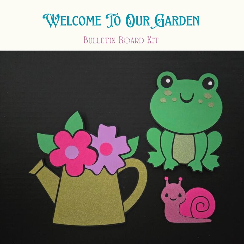 Spring Garden Classroom Bulletin Board Kit: Festive Bee & Flower Frames ...