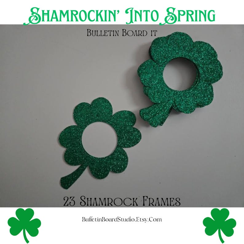 St Patrick's Day Classroom Bulletin Board Kit: Shamrocks, Leprechaun ...