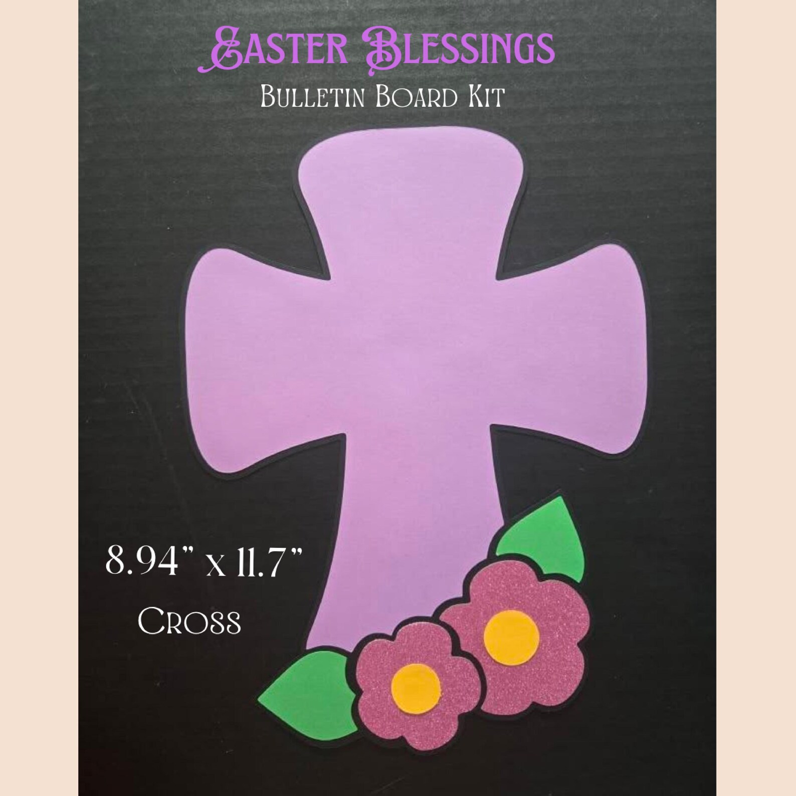 Religious Easter Bulletin Board Kit Christian Spring Blessings ...