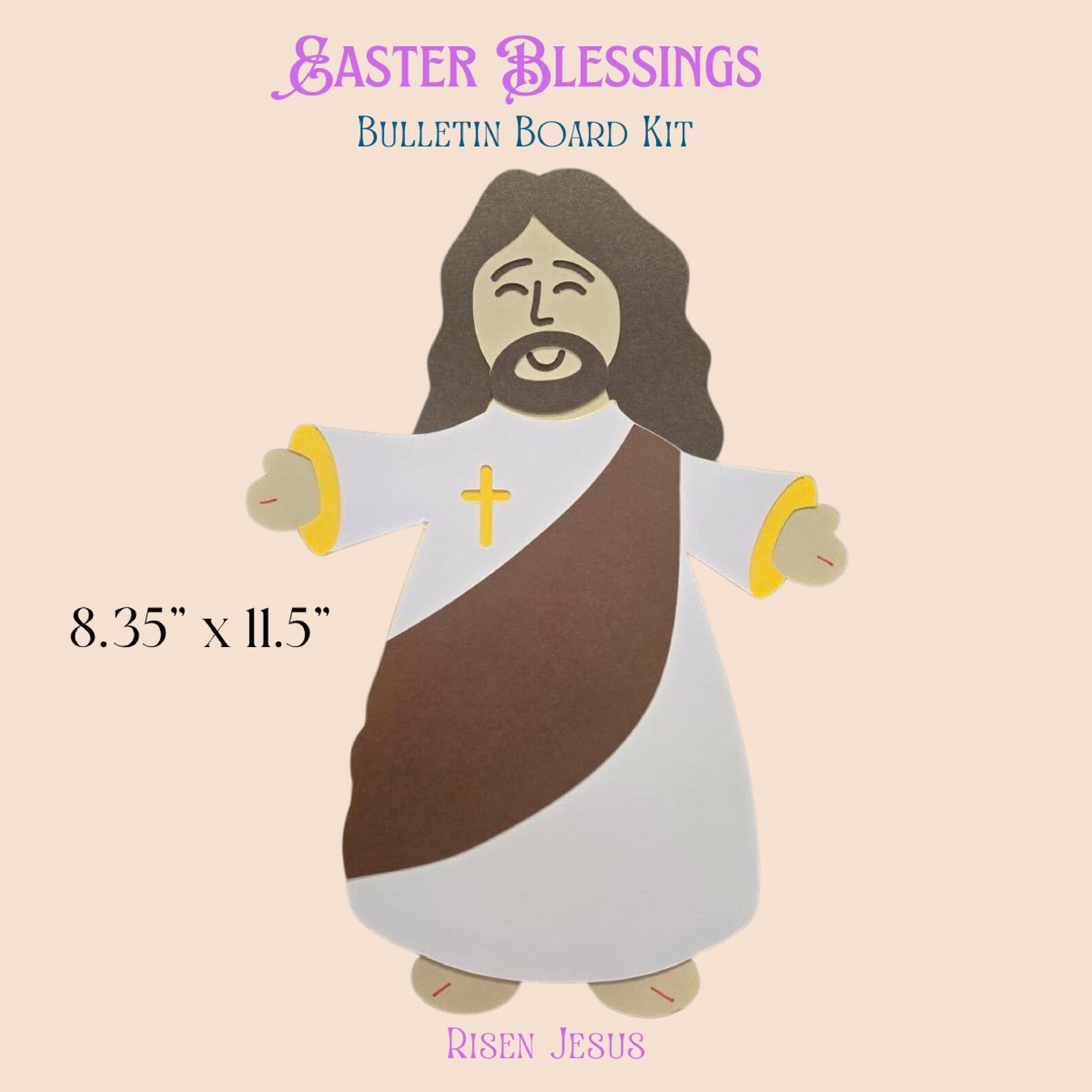 Religious Easter Bulletin Board Kit Christian Spring Blessings ...