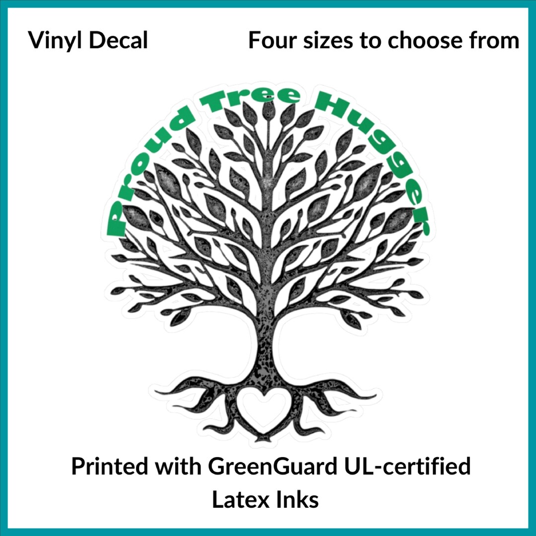 Tree of Life Vinyl Decals, Tree Heart Roots Vinyl Sticker, Proud Tree ...