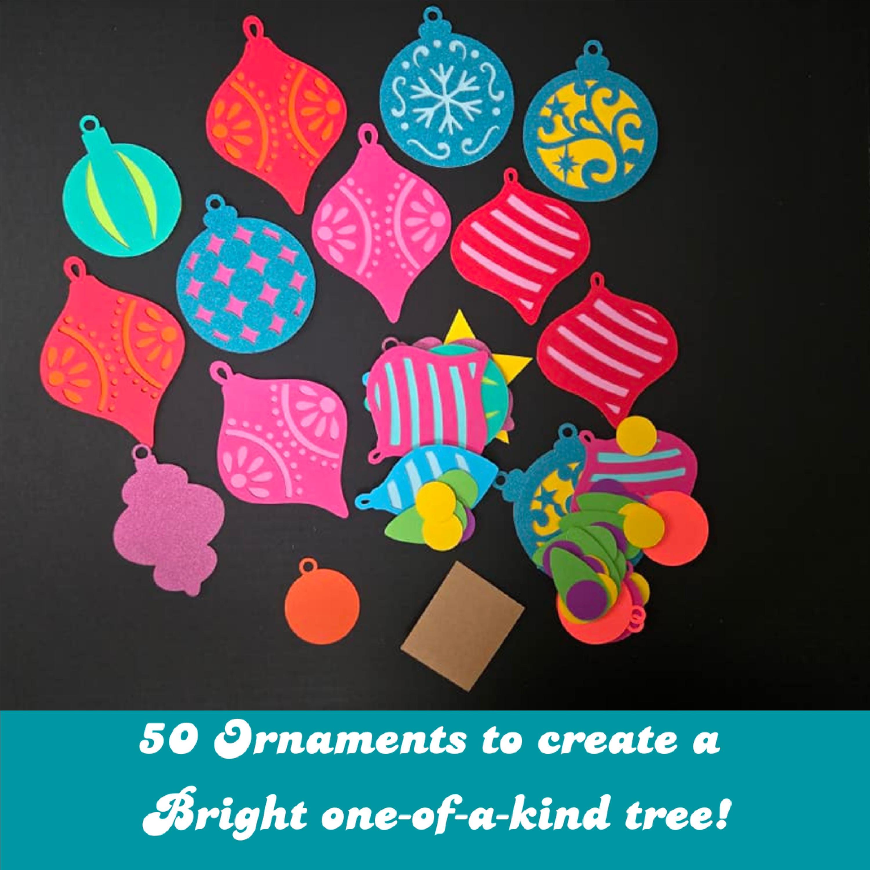 Retro Christmas Bulletin Board Kit: Bright Ornament & Tree Display for ...