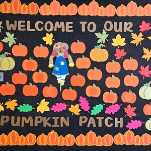 Fall Pumpkin Patch Elementary Classroom Bulletin Board Kit Pumpkin ...
