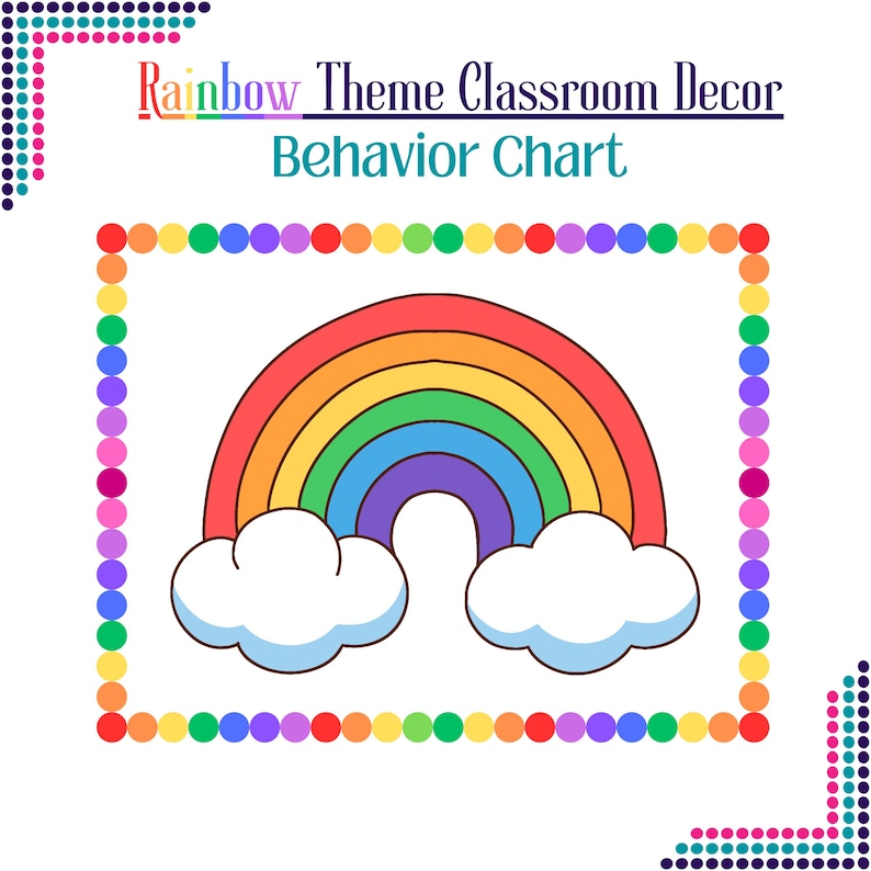 Rainbow Behavior Chart | Editable Classroom Management (digital ...