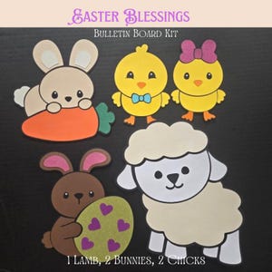 Religious Easter Bulletin Board Kit Christian Spring Blessings ...