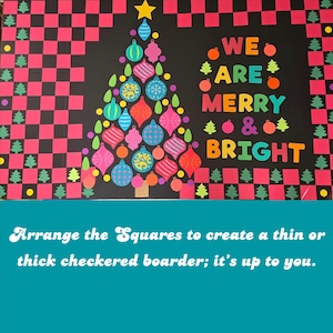 Christmas Bulletin Board Kit Bright Ornament Christmas Tree Bulletin ...