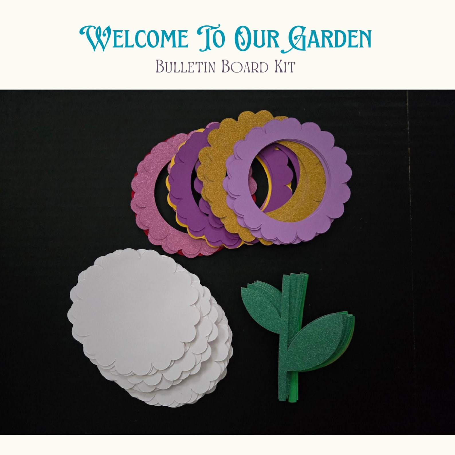 Spring Garden Classroom Bulletin Board Kit: Festive Bee & Flower Frames ...
