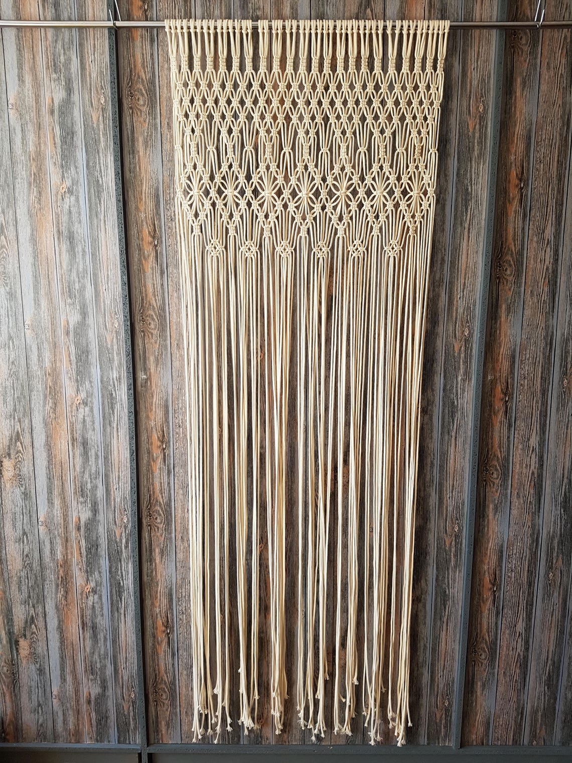 Long Macrame Curtain Window Curtains White Macrame Door - Etsy