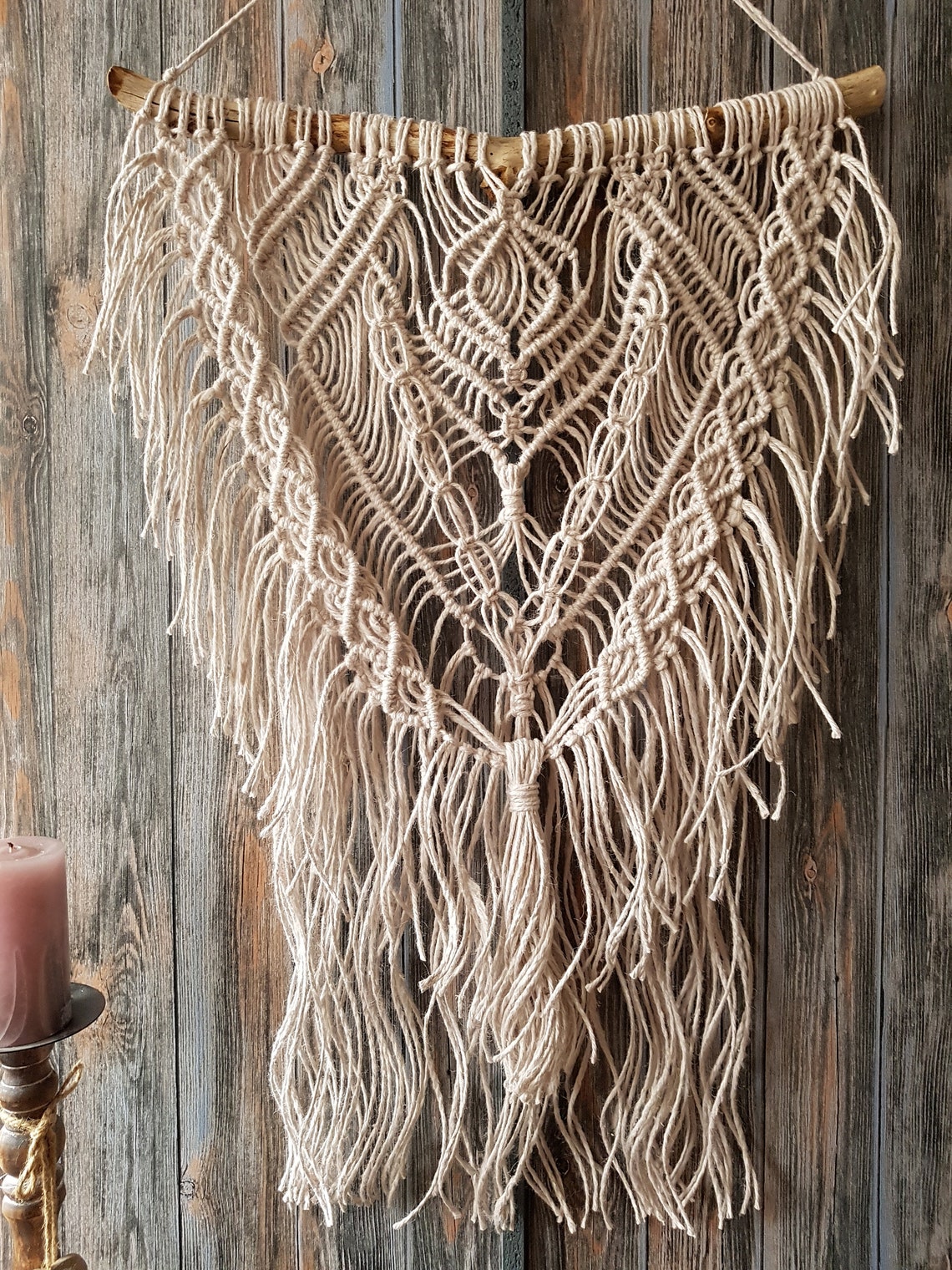 Jute Macrame Wall Hanging Farmhouse Wall Decor - Etsy