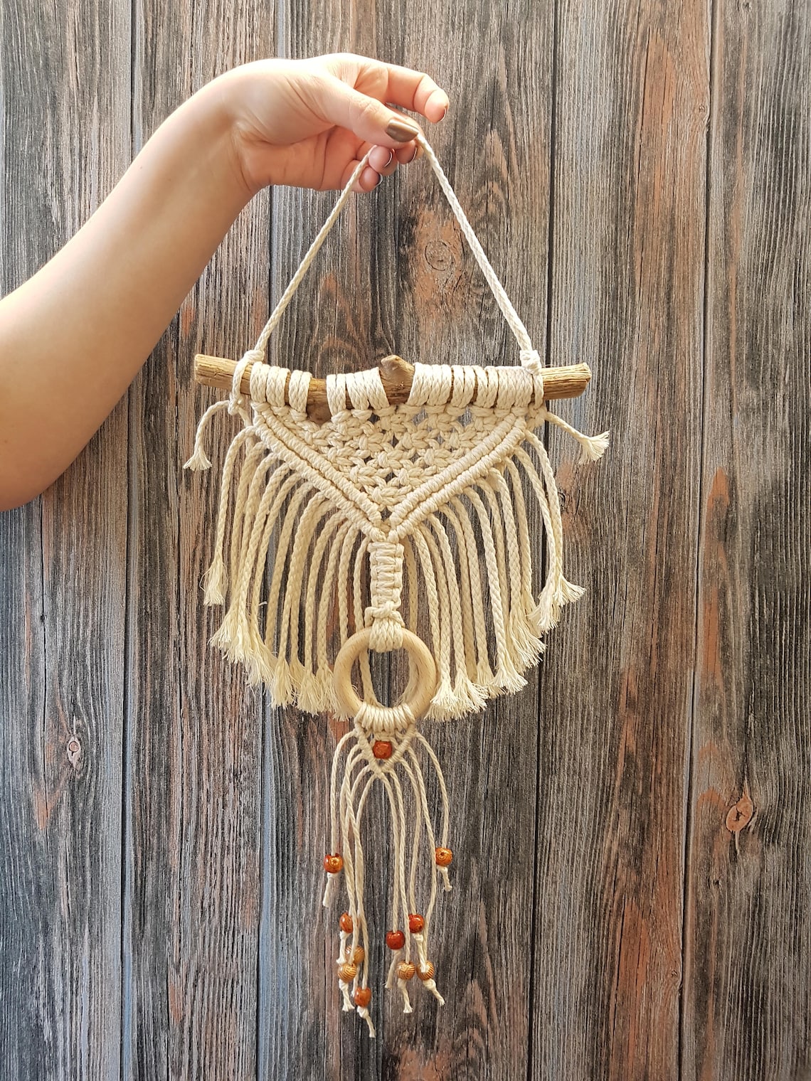 Small macrame wall hanging boho Nursery Wall Decoration Boho | Etsy