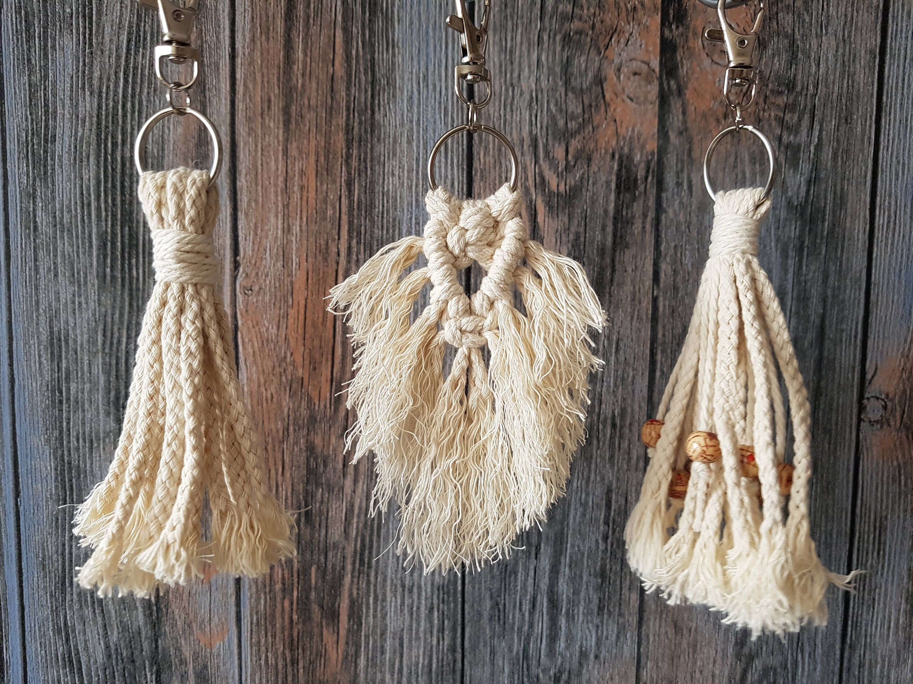 Keychain Macrame Boho Purse Tassel Bag Accessories Boho - Etsy