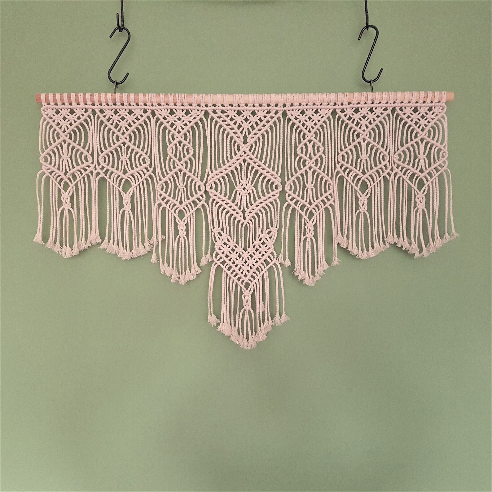 Macrame Wall Hanging Boho Macrame Curtain Macrame Window | Etsy