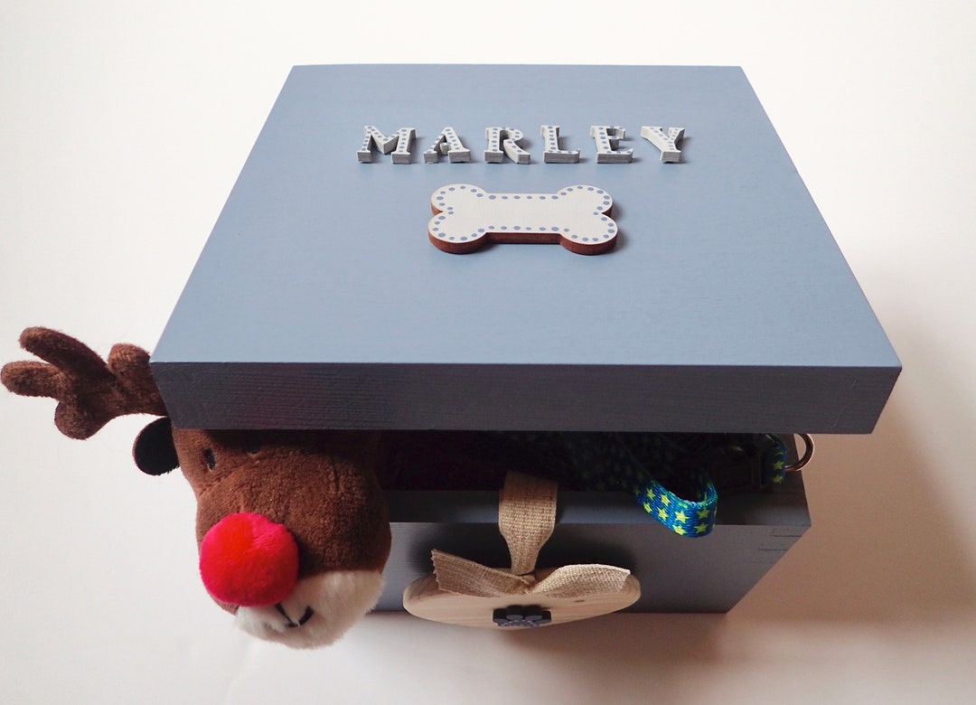 Personalised Dog Memory Box - Rustic Pet Keepsake Box - Wooden Dog ...