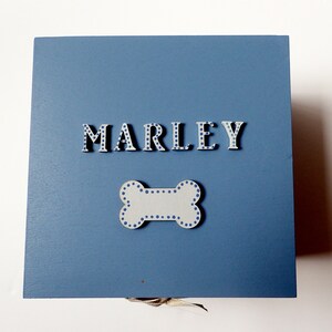 Personalised Dog Memory Box - Rustic Pet Keepsake Box - Wooden Dog ...