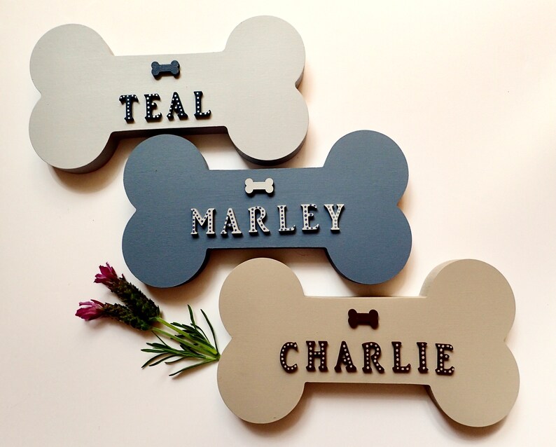 Personalised Dog Name Sign Dog House Sign Custom Dog Bone - Etsy